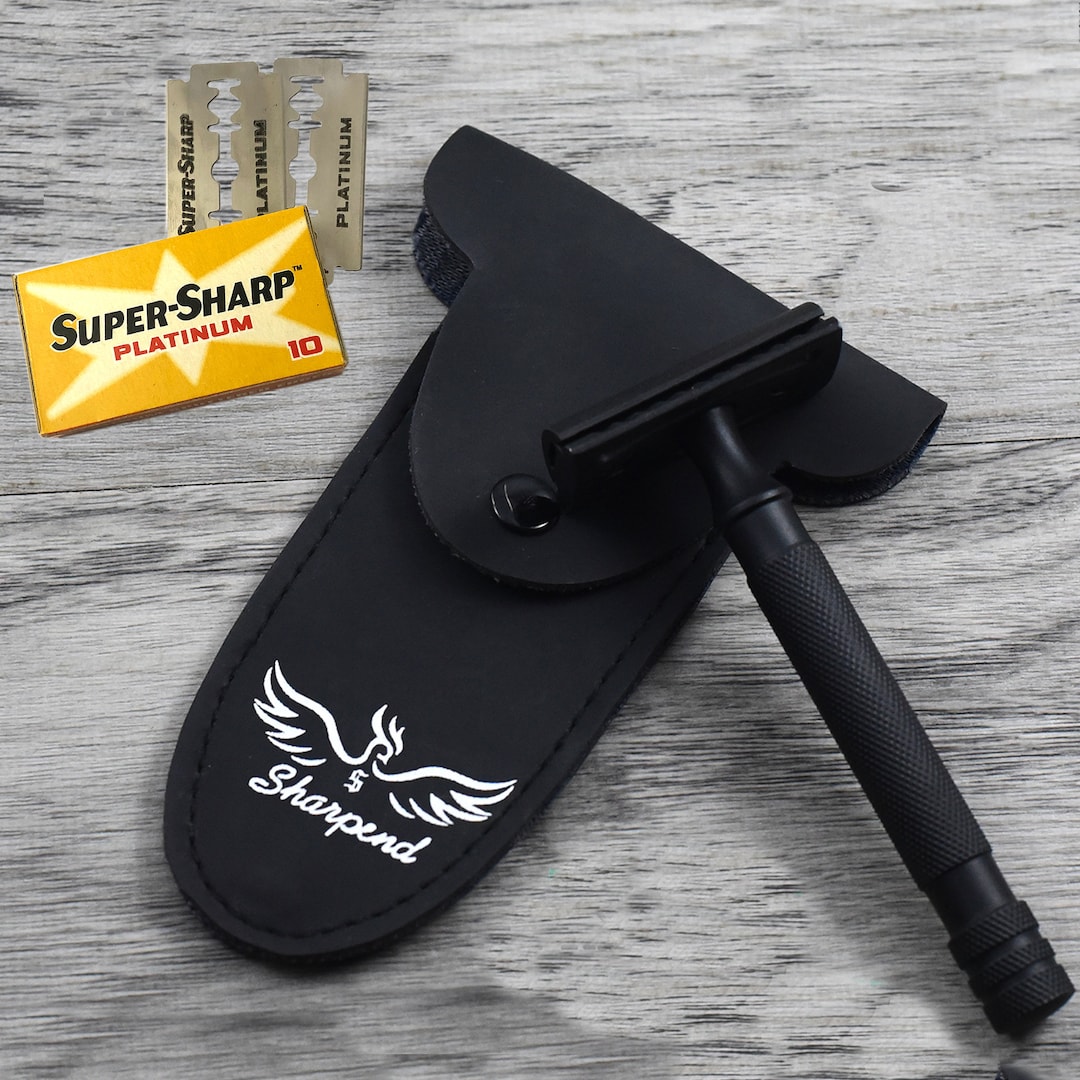 Black Handle Double Edge DE Safety Razor for Men Women Wet Shave + 10 ...