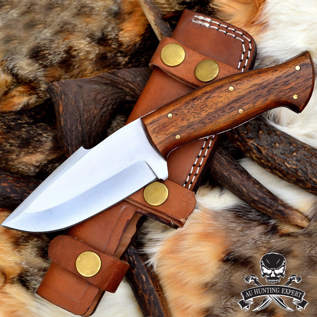 Small Hunting Knife Bowie Sharp Fixed Blade Camping Military Outdoor ...