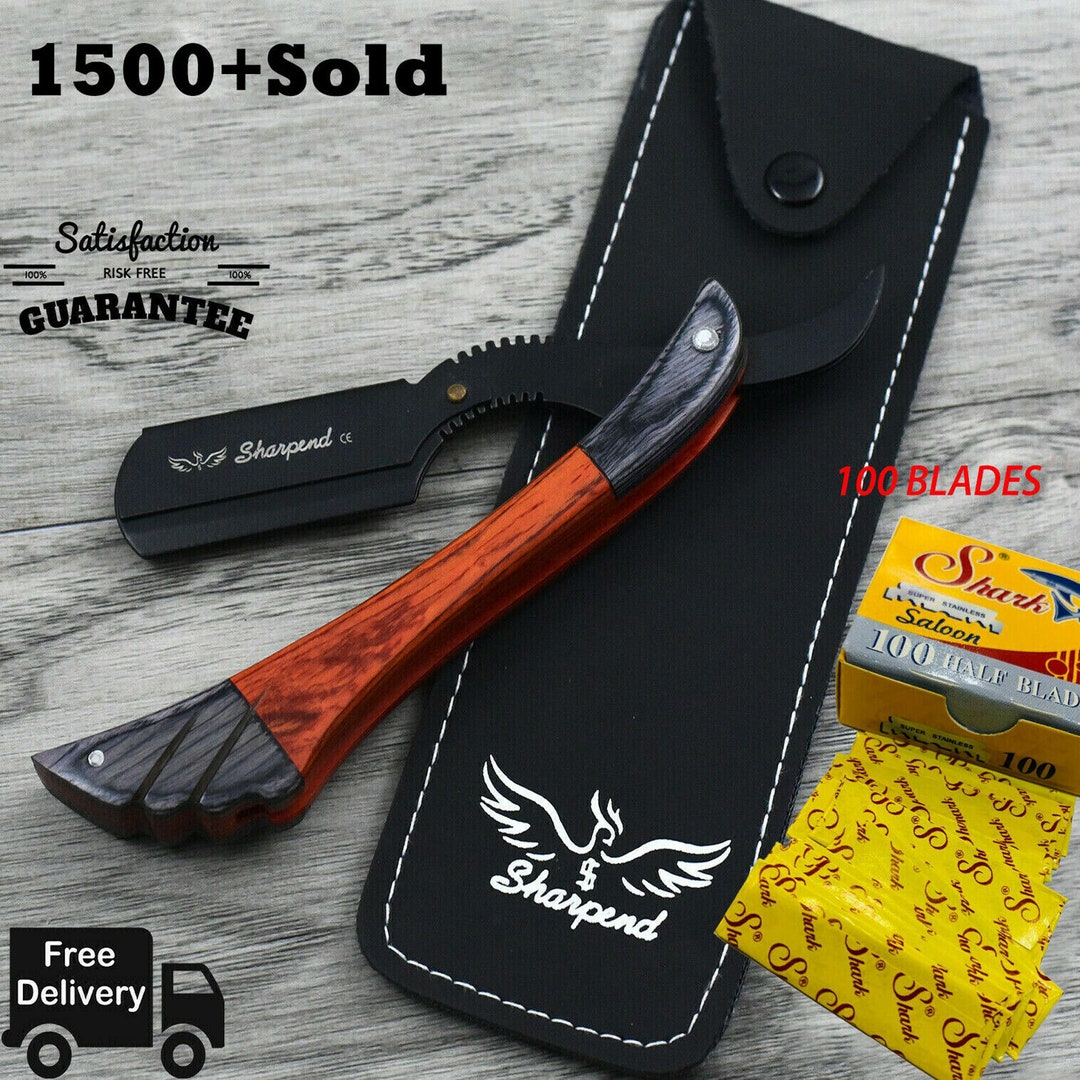 Sharp and Stylish: Professional Wooden Cut Throat Barber Razor for ...