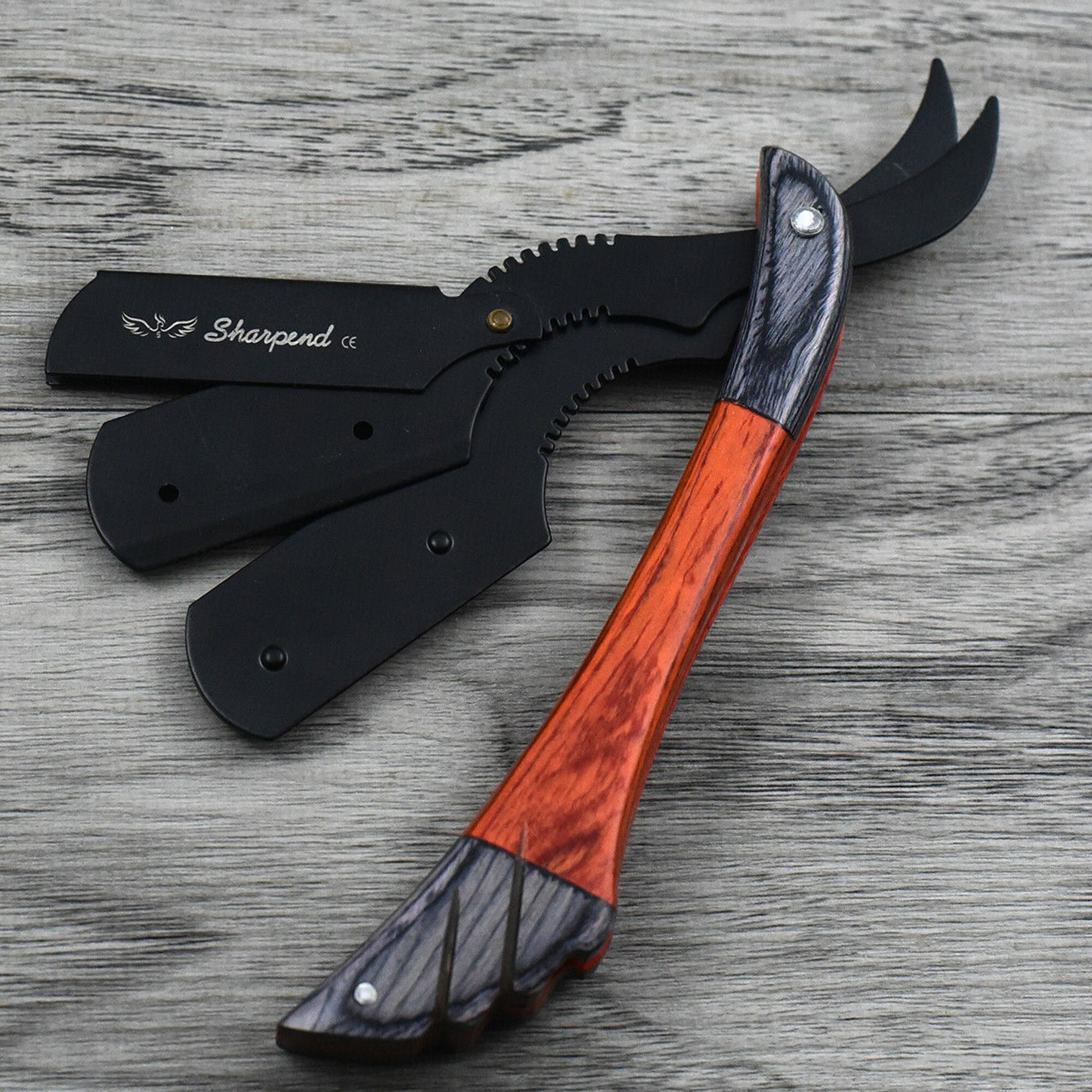 Sharp and Stylish: Professional Wooden Cut Throat Barber Razor for ...