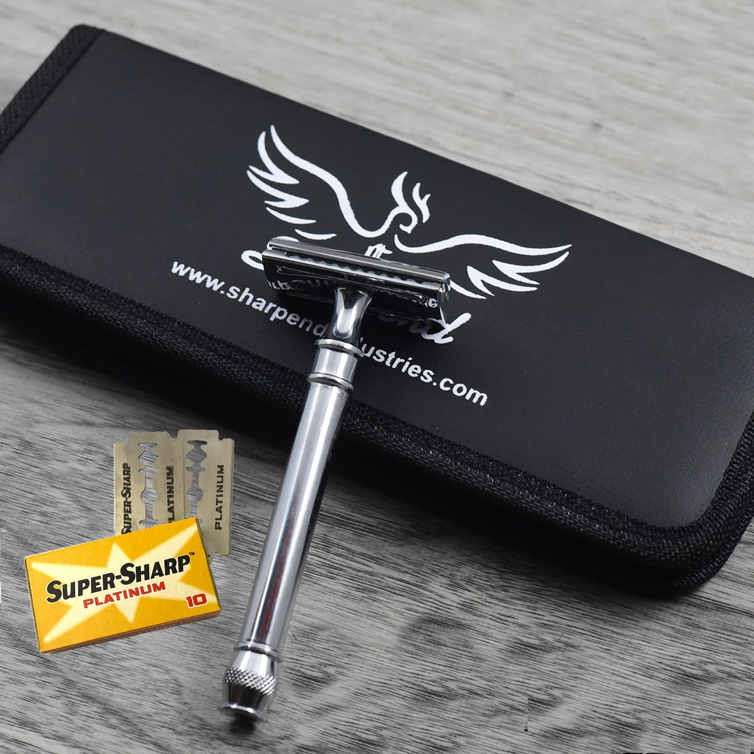 Classic Shaving Double Edge De Safety Razor + Free Blades & Travel ...