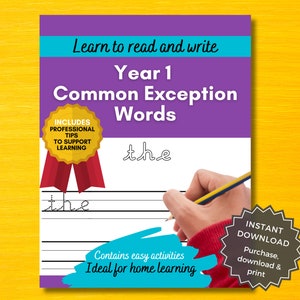 Learn to Read & Write the Year 1 Common Exception Words. Printable ...
