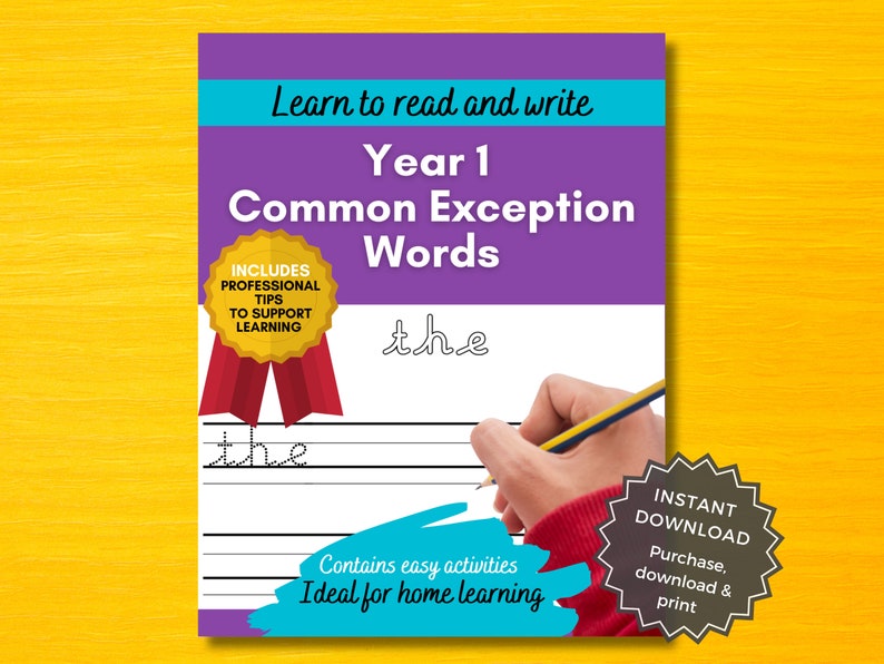 Learn to Read & Write the Year 1 Common Exception Words. Printable ...