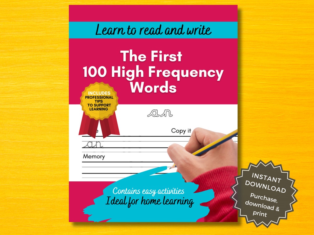 Learn to Read & Write the First 100 High Frequency Words. Printable ...