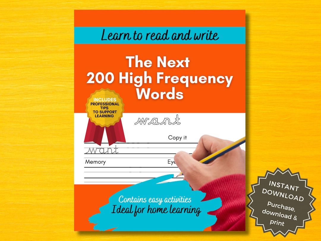 Learn to Read & Write the Next 200 High Frequency Words. Printable ...