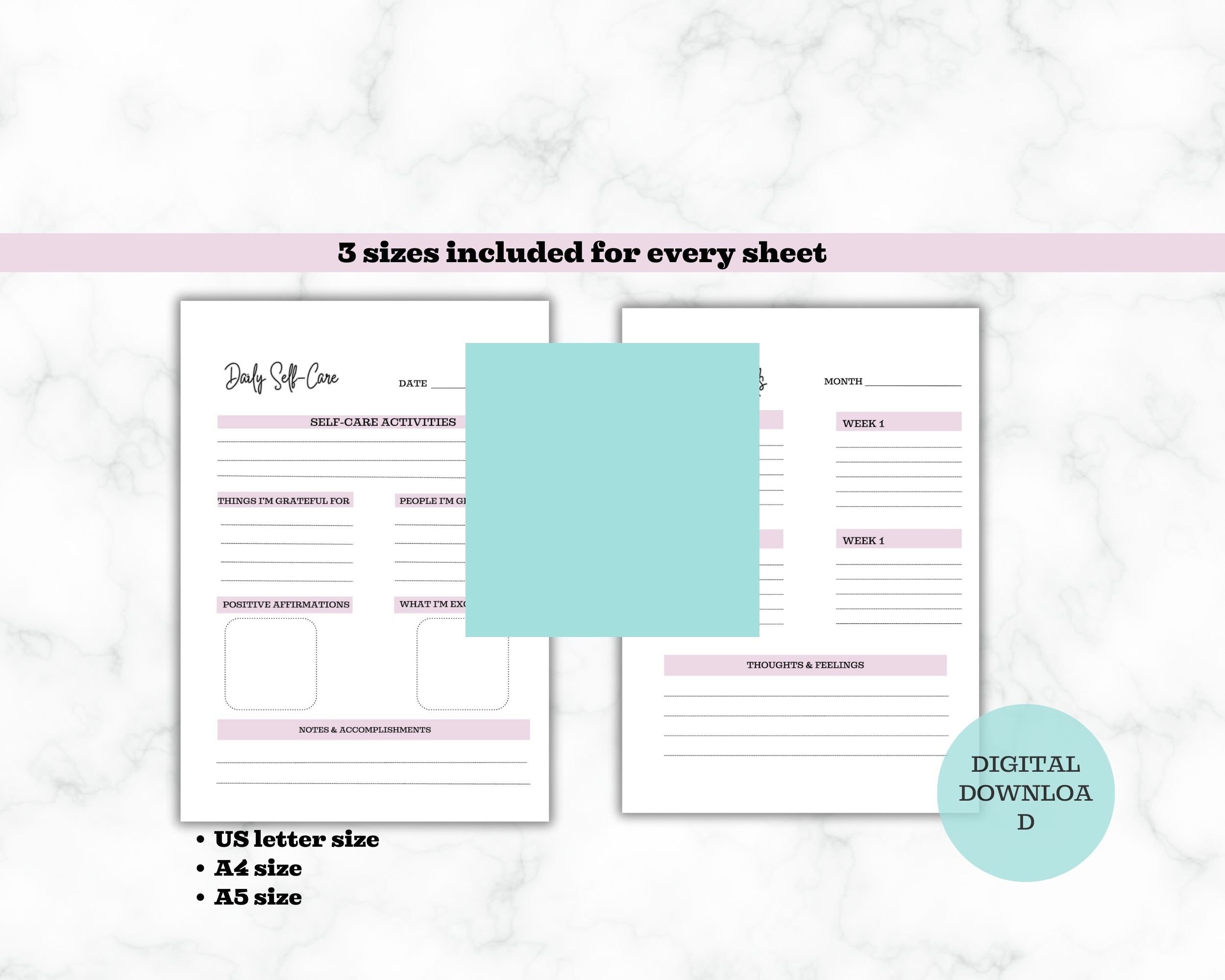 Self-care Checklist for Mental Health and Wellbeing, Self-love and ...