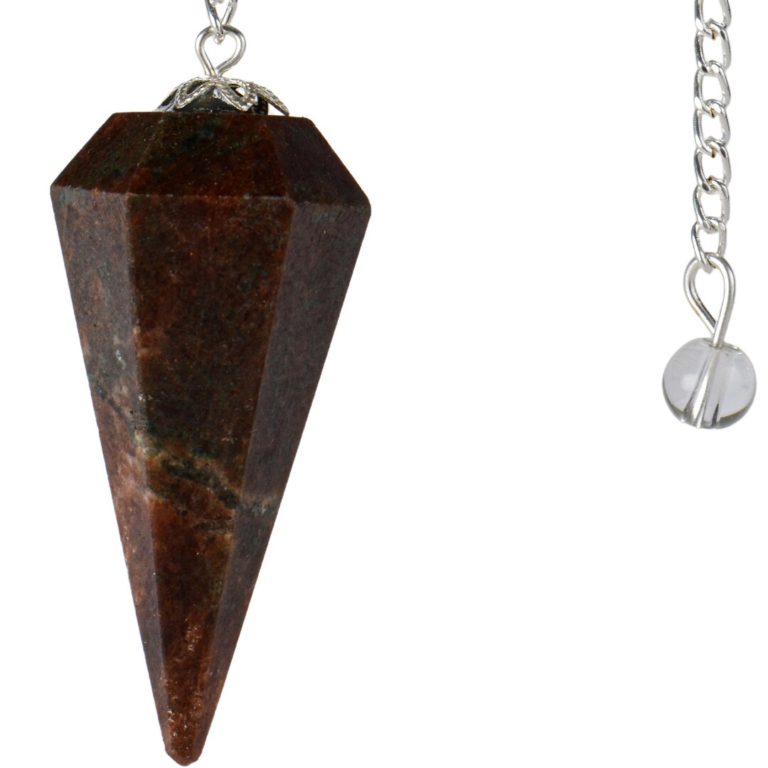 Garnet Pendulum Chakra Crystal Pendulum With Chain Dowsing Pendulum for ...