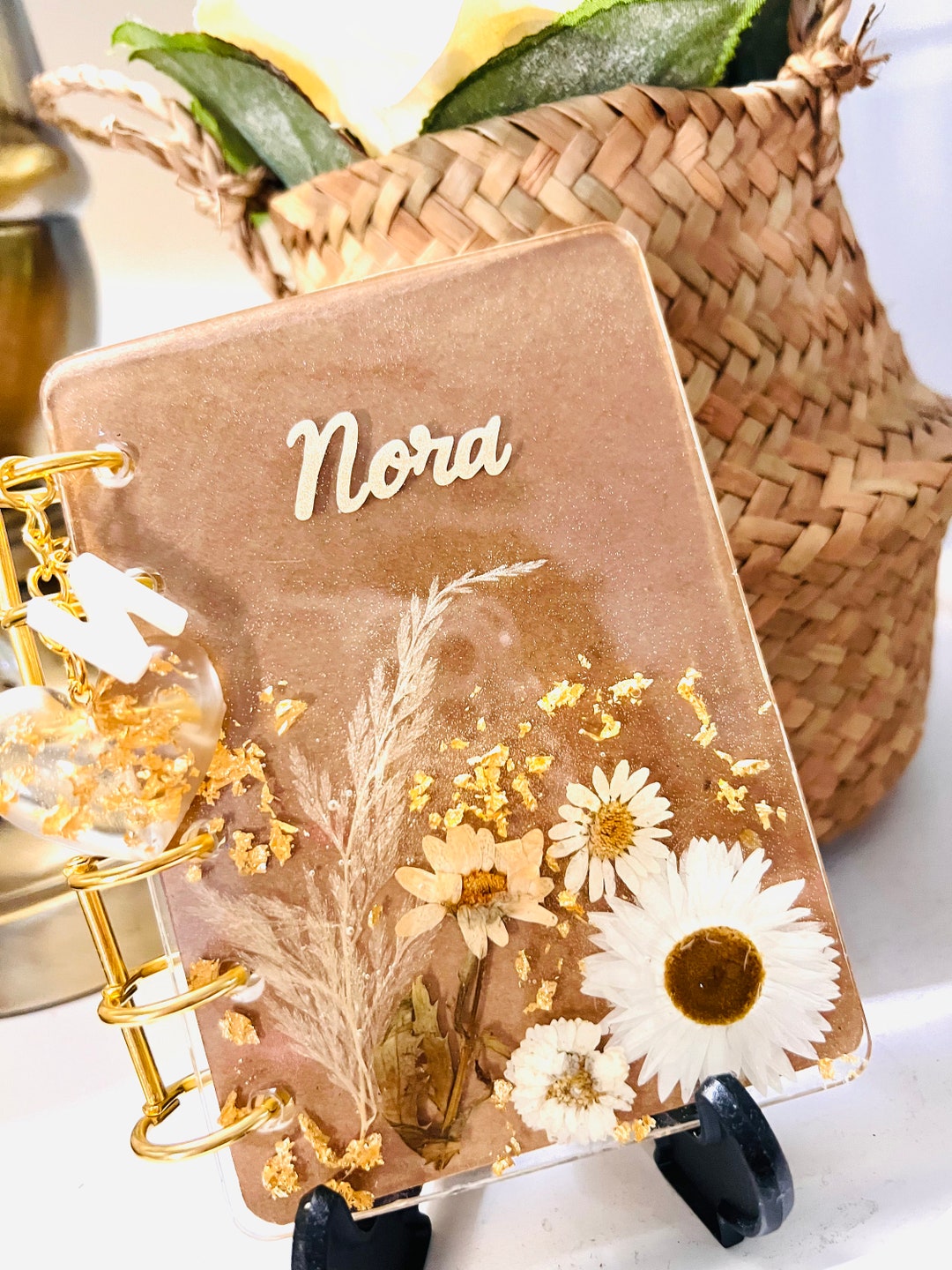 Delicate and Beautiful Pocket Notebook, Small A7 Size, in Epoxy Resin ...