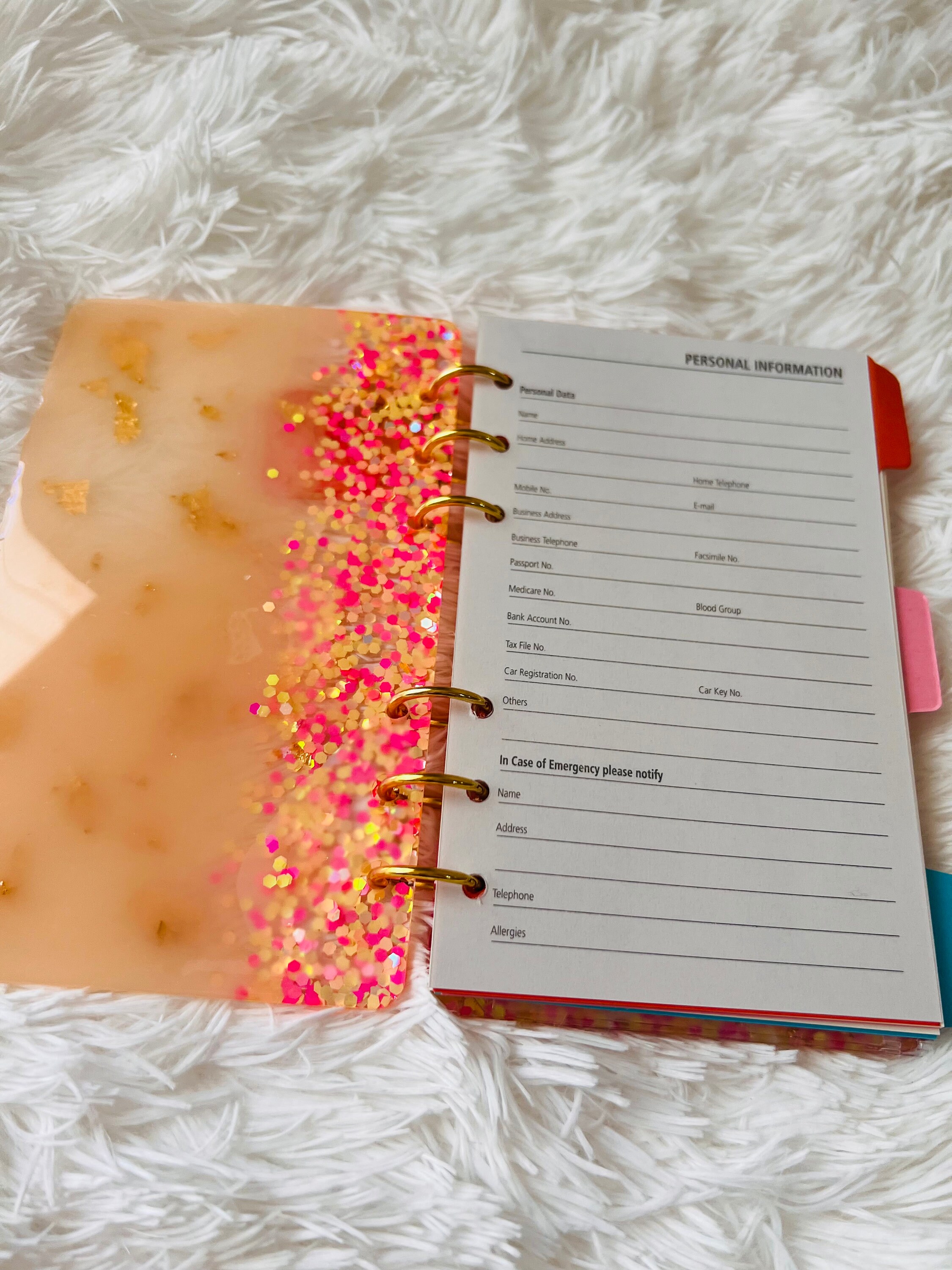 Colorful Personalized Notepad, Medium Size, in Epoxy Resin. - Etsy