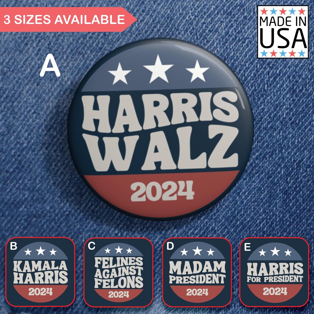 Kamala Harris Tim Walz 2024 Kamala Harris Buttons, Feminist Pin Kamala ...