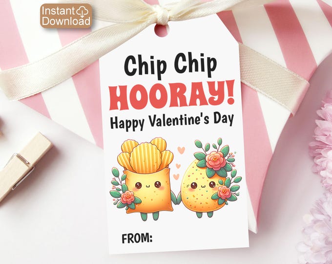 Valentine Chip Bag Tag Printable, I Love Our FRIEND CHIP Kids ...