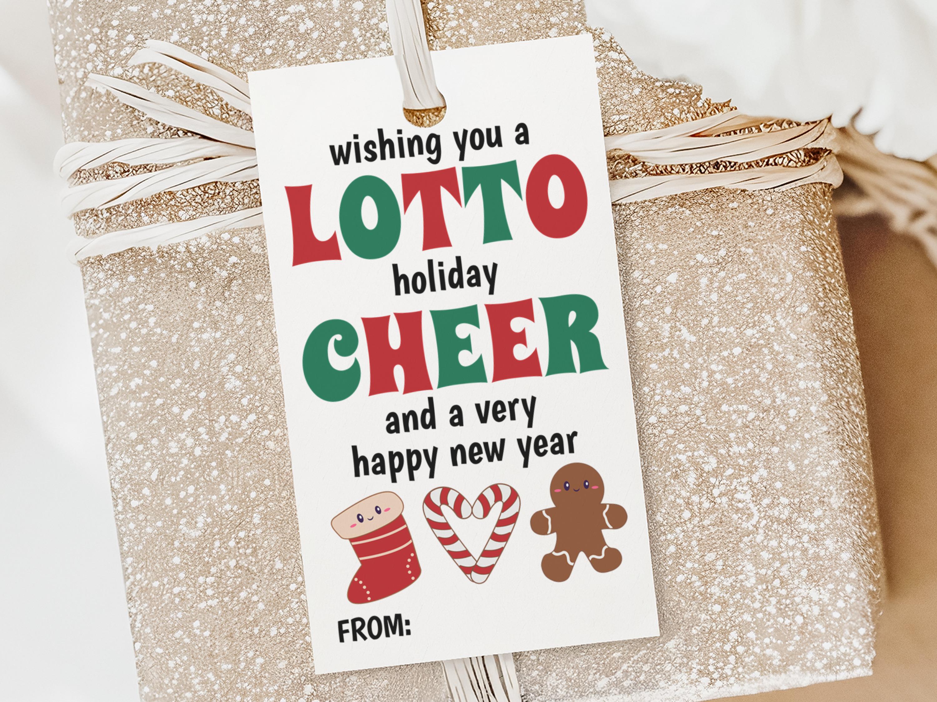 Christmas Lotto Gift Tags, Holiday Cheer Printable (digital Download ...