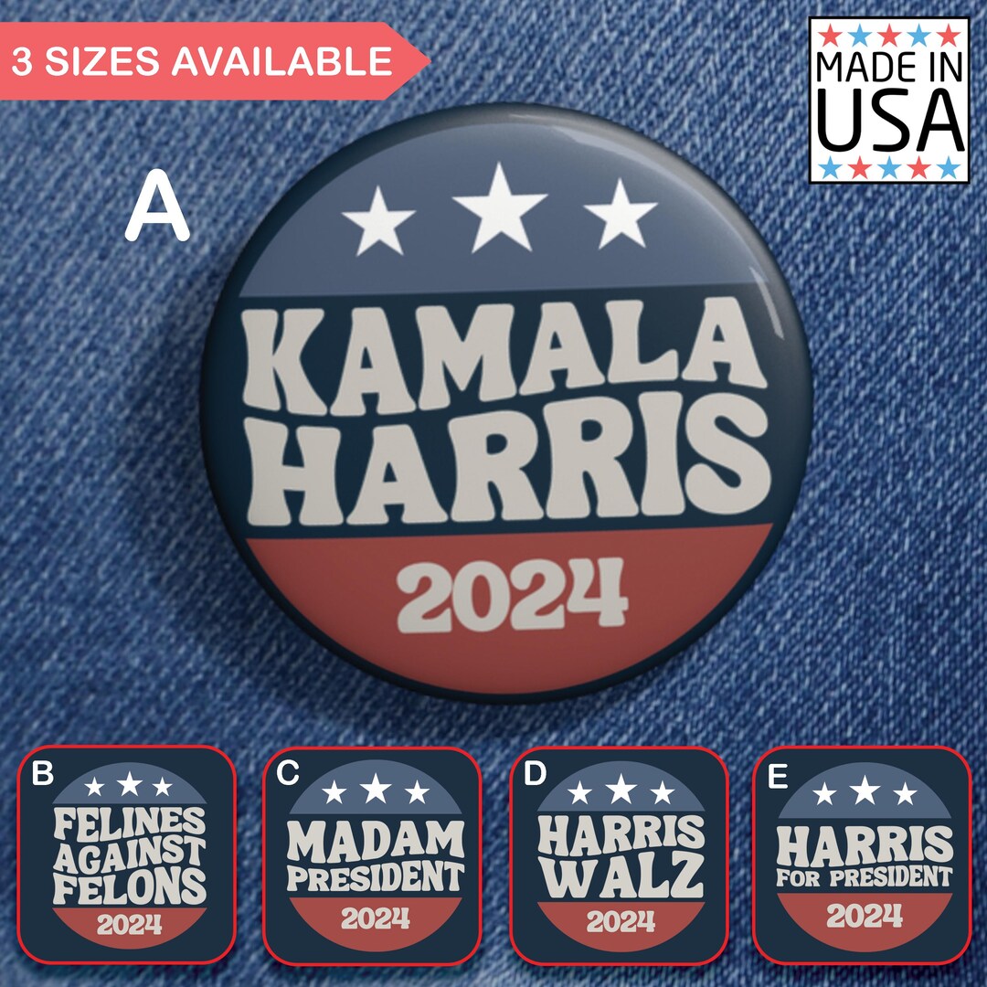 Kamala Harris Tim Walz 2024 Kamala Harris Buttons, Feminist Pin Kamala ...