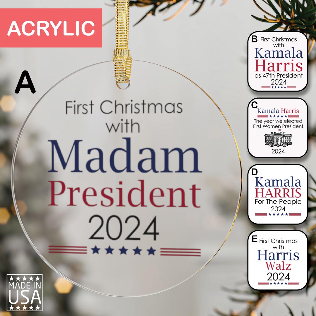 Kamala Harris Ornament Kamala Harris Walz Ornament 2024 Christmas ...