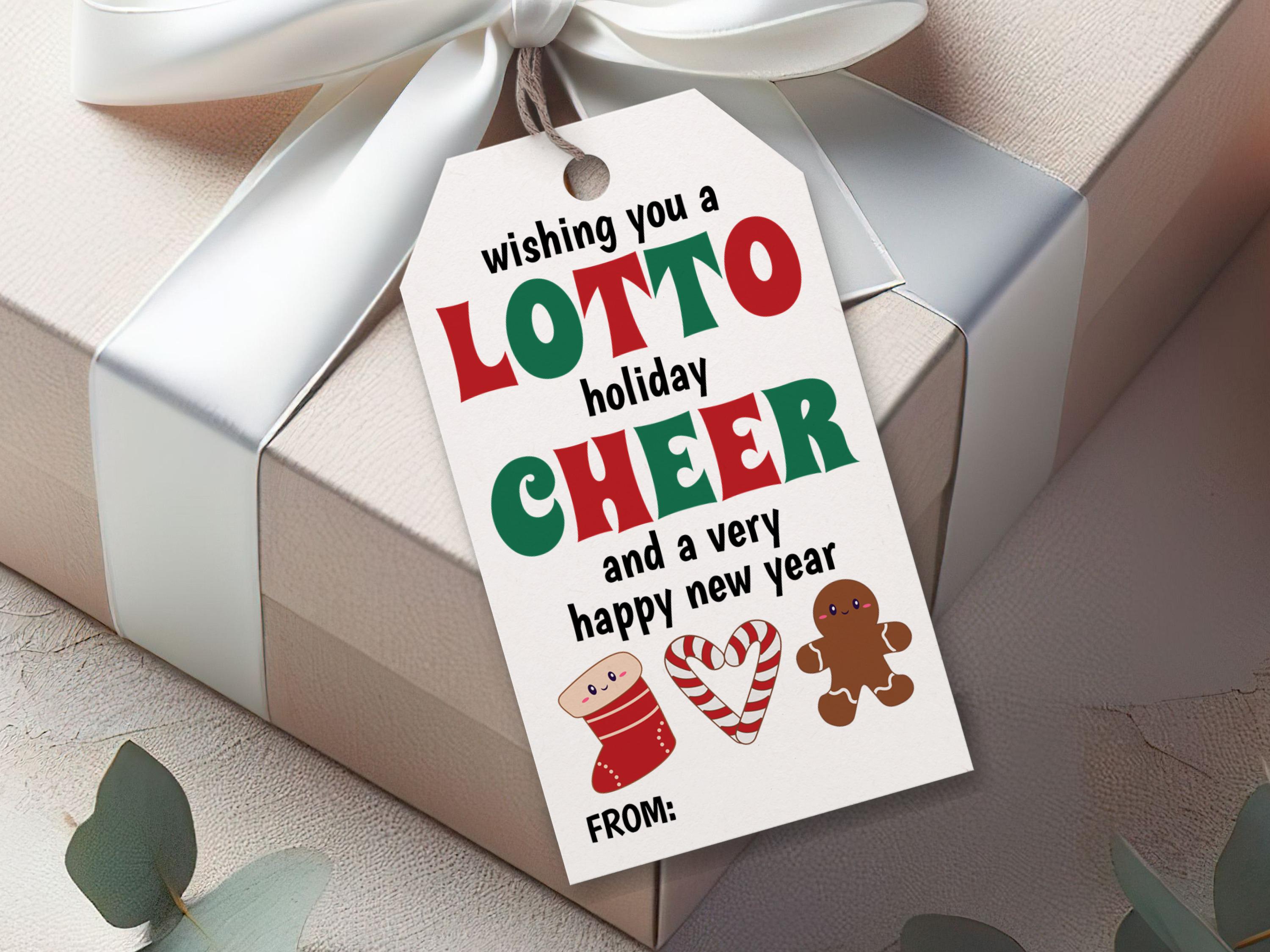 Christmas Lotto Gift Tags, Holiday Cheer Printable (digital Download ...