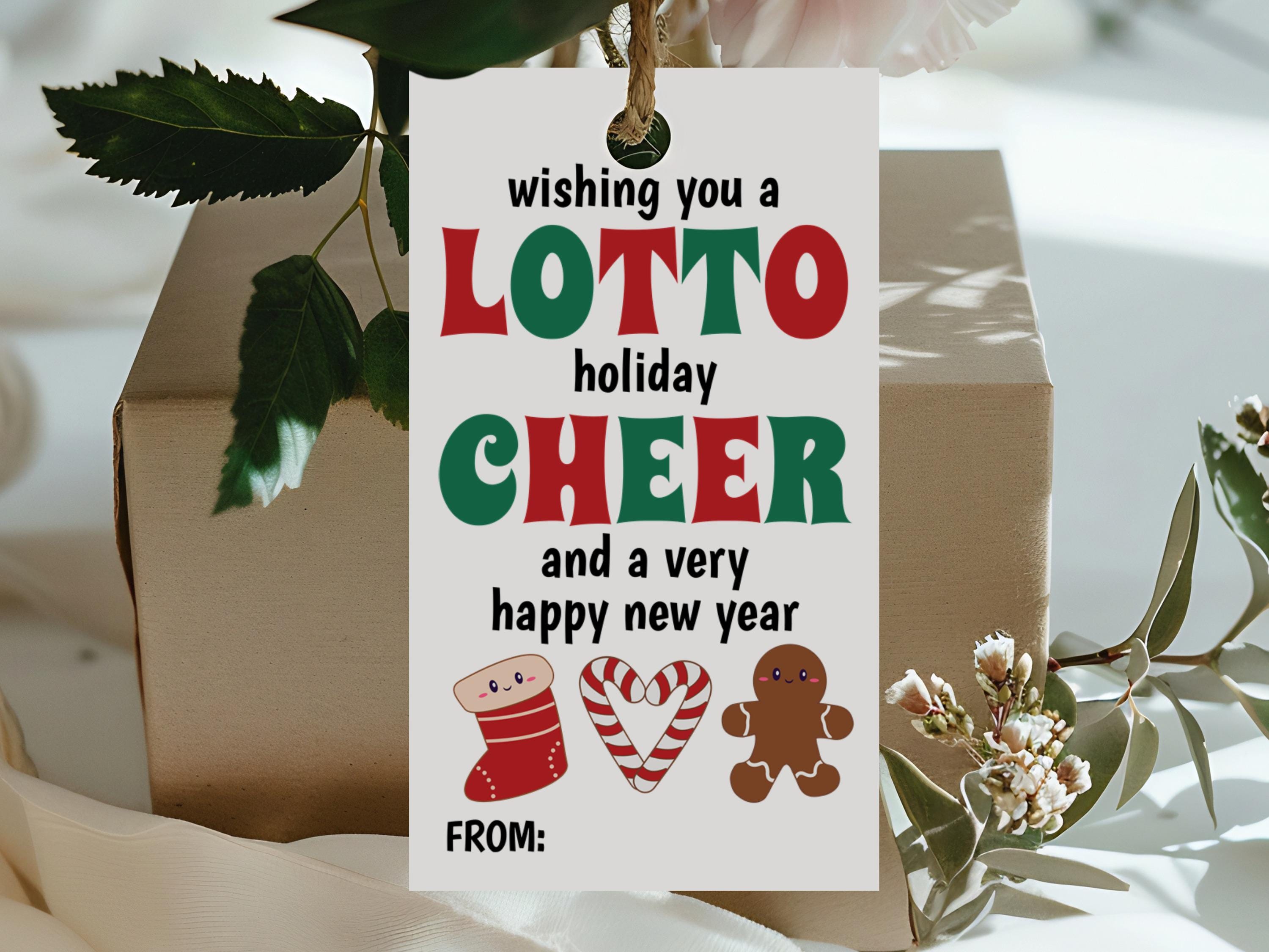 Christmas Lotto Gift Tags, Holiday Cheer Printable (digital Download ...