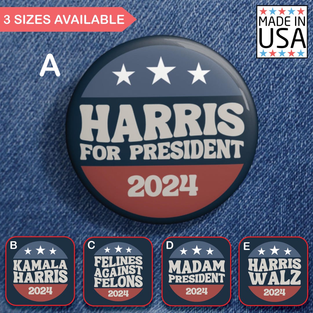 Kamala Harris Tim Walz 2024 Kamala Harris Buttons, Feminist Pin Kamala ...