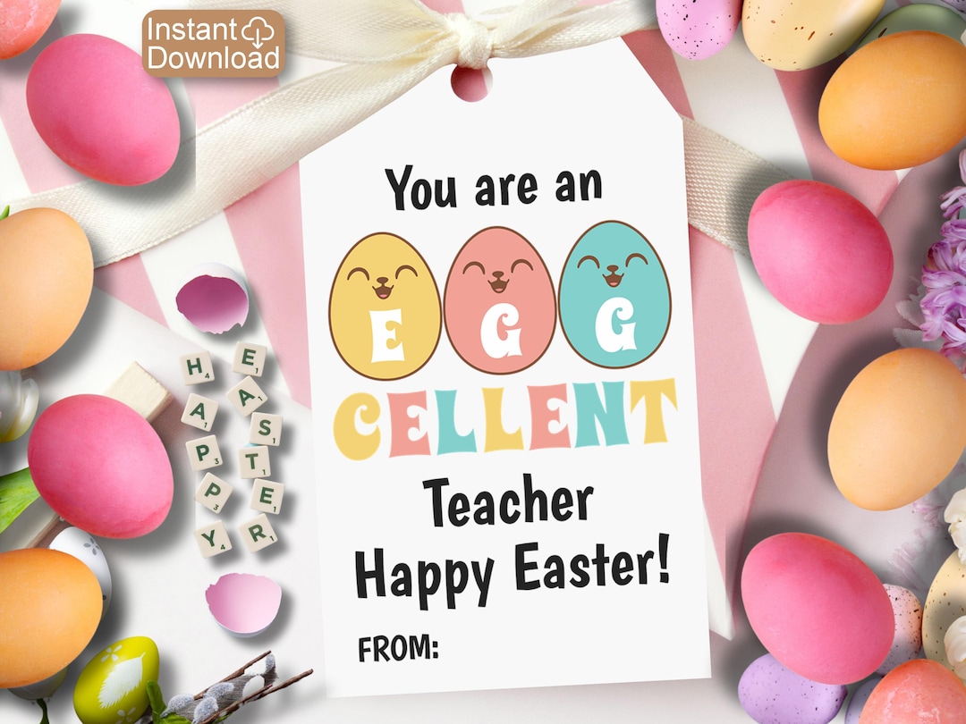 Easter Egg Gift Tags Printables Easter Basket Tags Kids Easter Day Tag ...