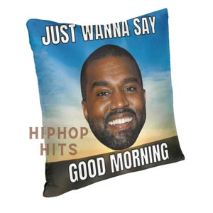 Meme Pillowcase Kanye West Funny Cushion Covers Soft Square Living Room ...