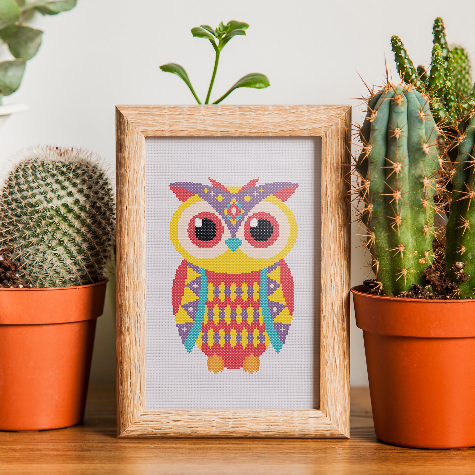 Aztec Owls Set of 3 Cross Stitch Patterns - Etsy