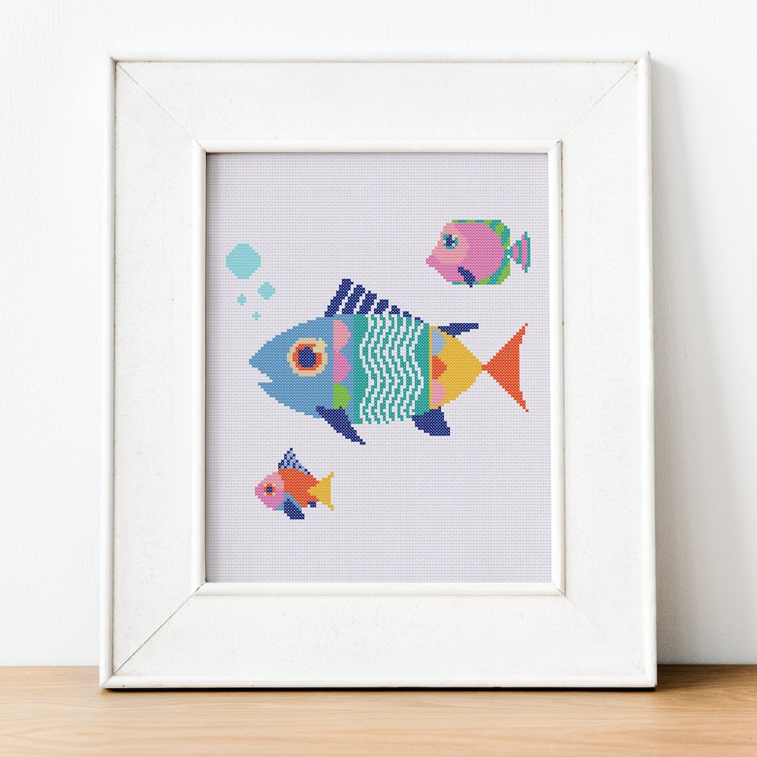 Fishy Fun Cross Stitch Pattern - Etsy