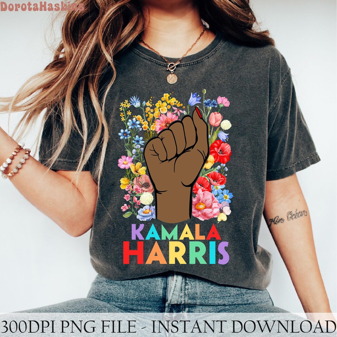 Buy Flower Hand Kamala Harris Png, Kamala Harris President PNG, Madam ...