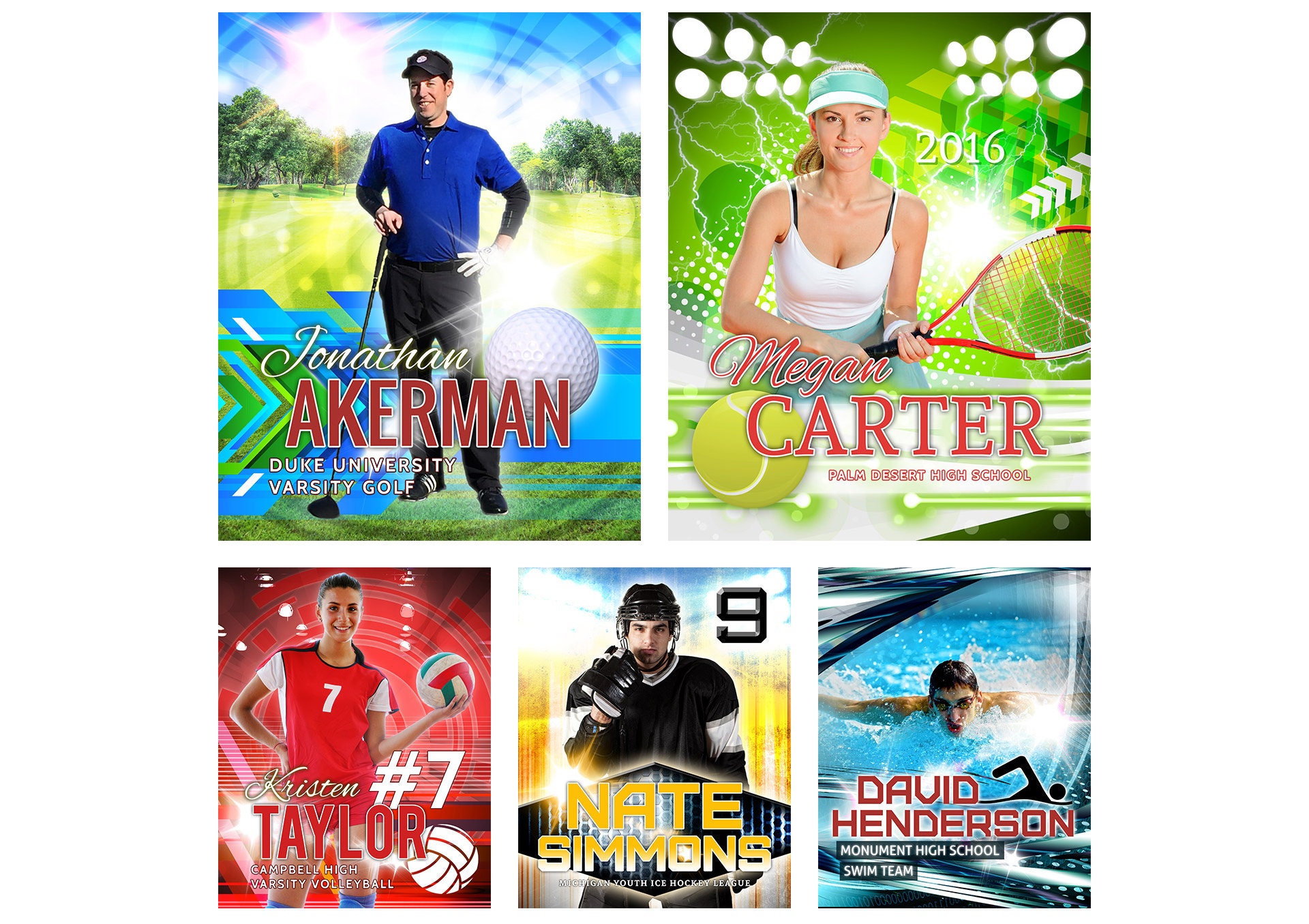 Sports Portrait & Poster Photoshop Templates / Backgrounds - Etsy