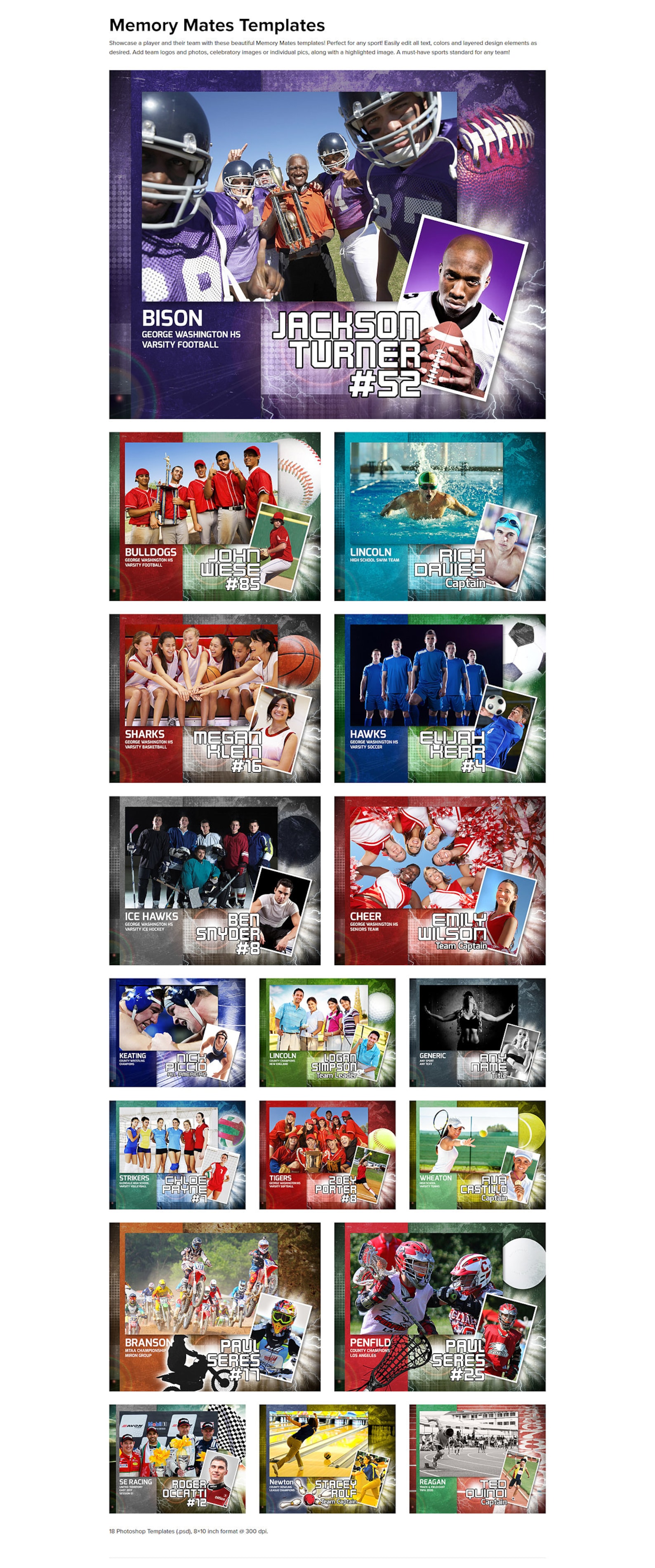 COMPLETE Sports Package 1 From Photobacks: HUNDREDS of Photoshop ...