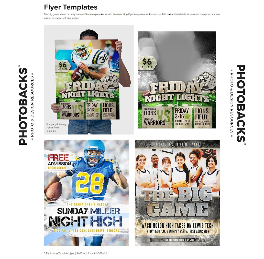 Sports Flyers Photoshop Templates From Photobacks Sports Package 1 ...