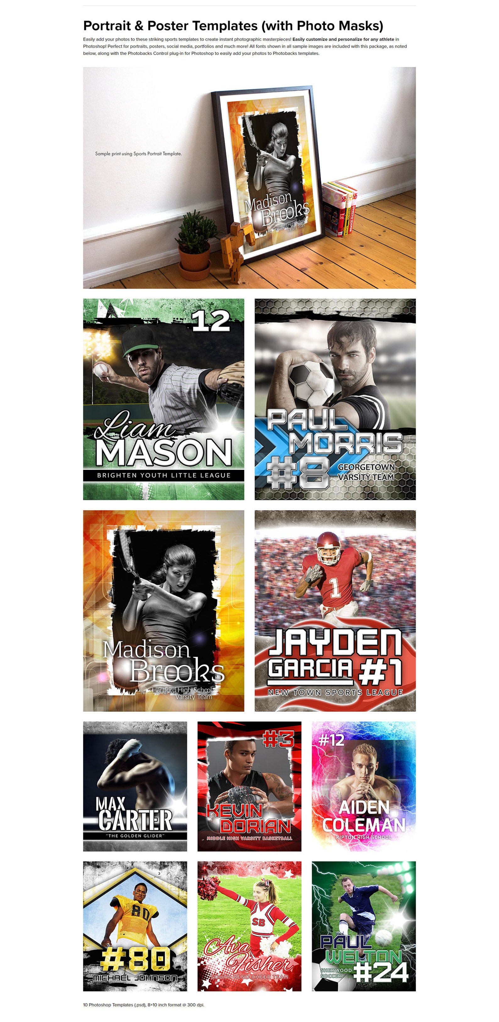 COMPLETE Sports Package 1 From Photobacks: HUNDREDS of Photoshop ...