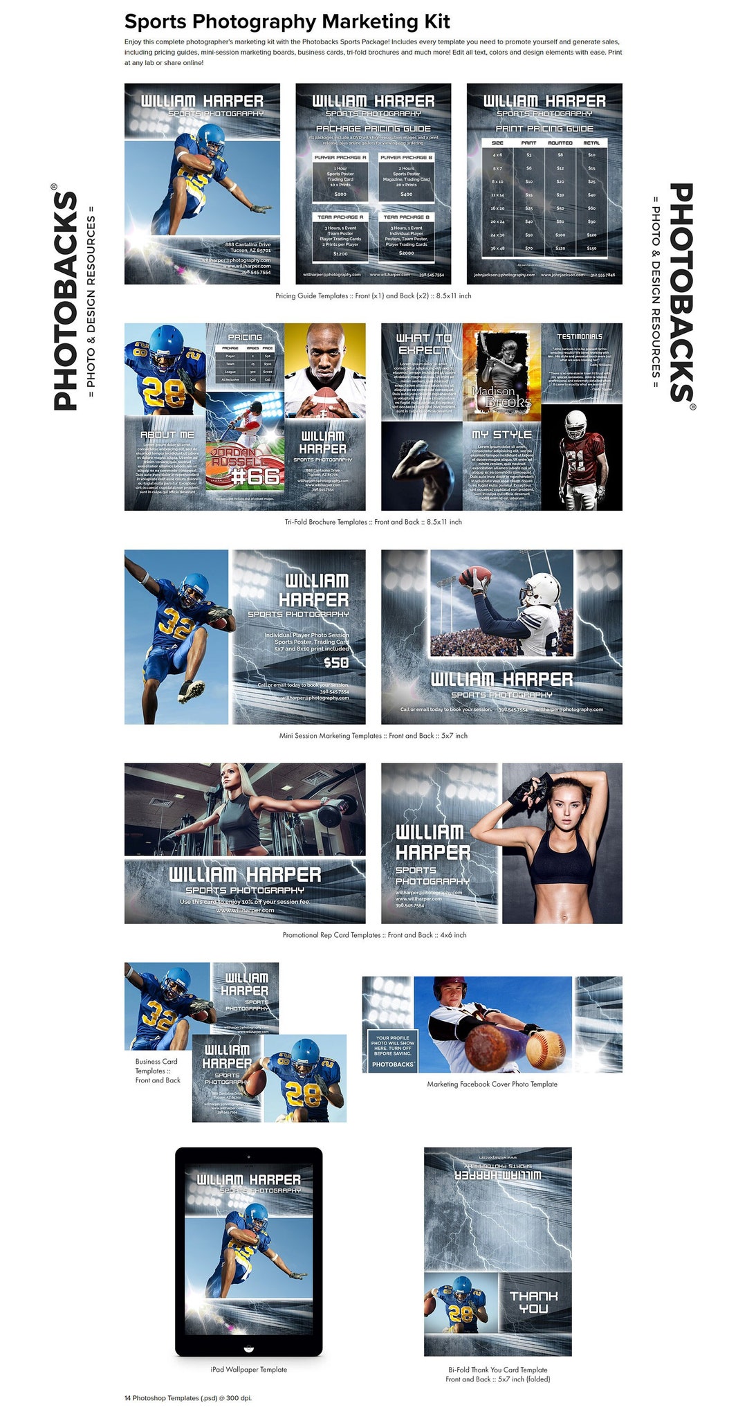 Sports Marketing Kit Templates From Photobacks Sports Package 1 ...