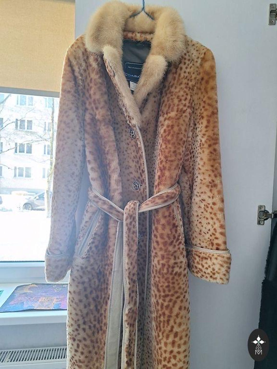 Vintage Bambi Print Muton Fur Coat • Mink Collar, Y2K M/L - Etsy