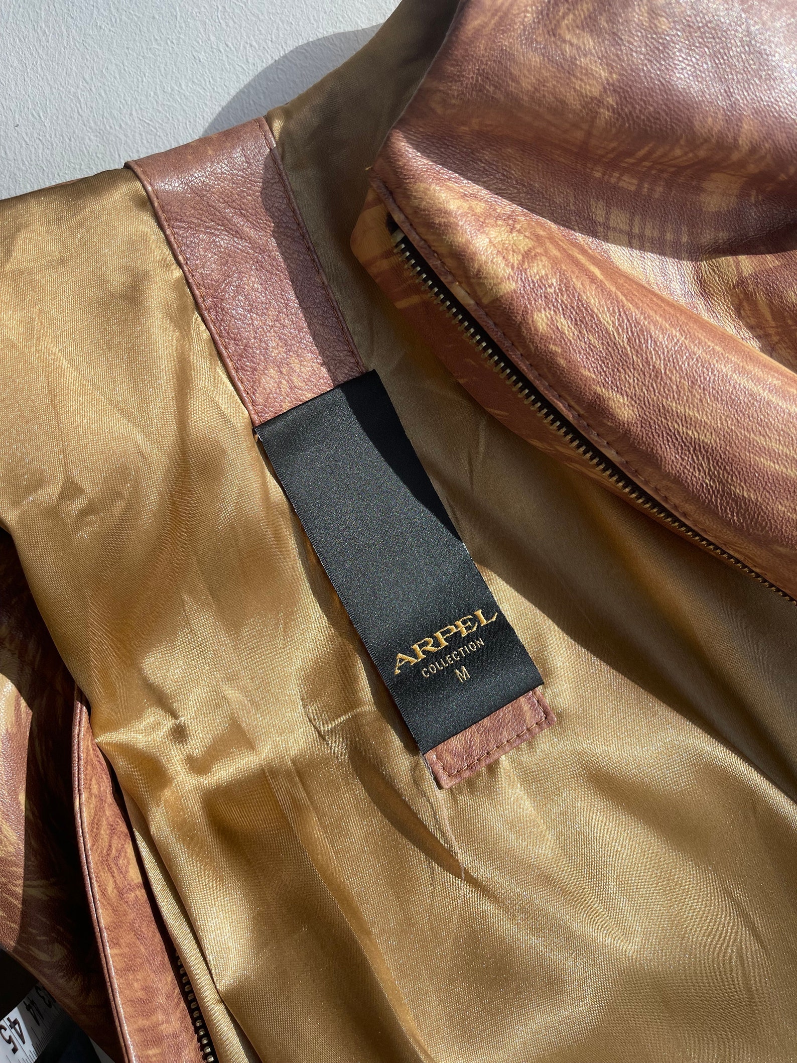 Reworked Maxi Leather Abstract Print Coat With Belt - Etsy