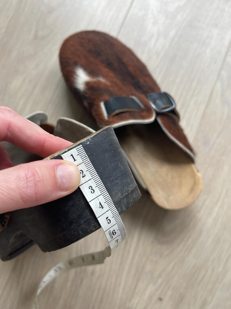 Cowhide Cow Hide Leather Fur Clogs 40 Size - Etsy Canada