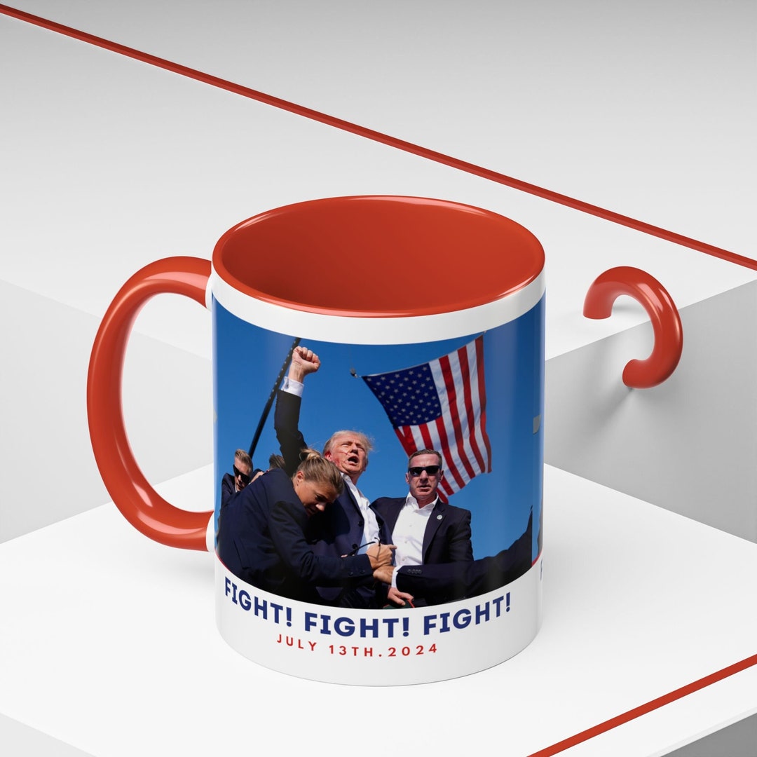 Trump Pennsylvania Rally Shooting Mug, Fight Trump Mugs, PA Rally Mug ...