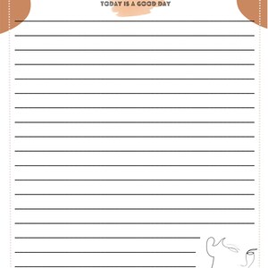 Brown Printable Stationery Template| Letter Writing Paper|lined ...