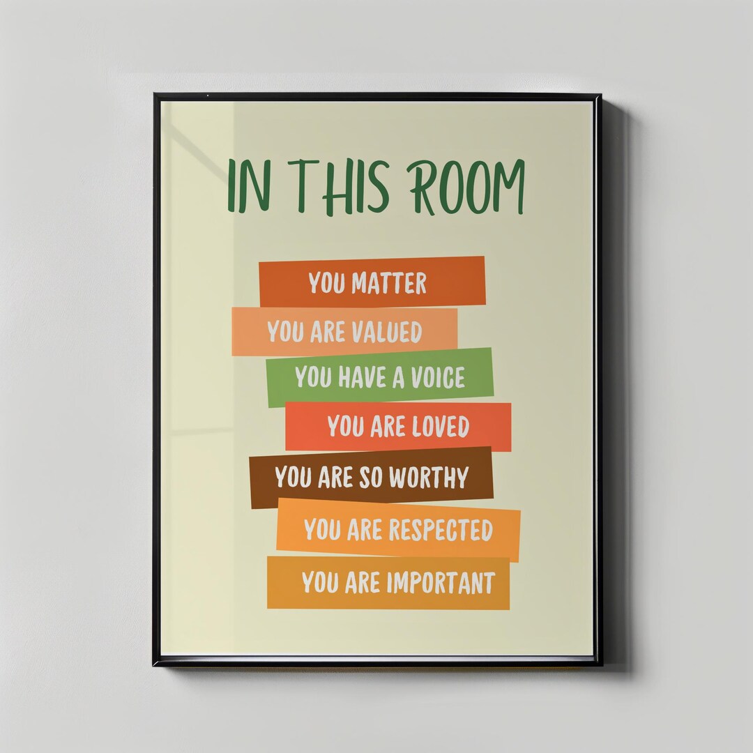 In This Classroom Poster, You Matter, Kids Rooms Decor, Boho Rainbow ...