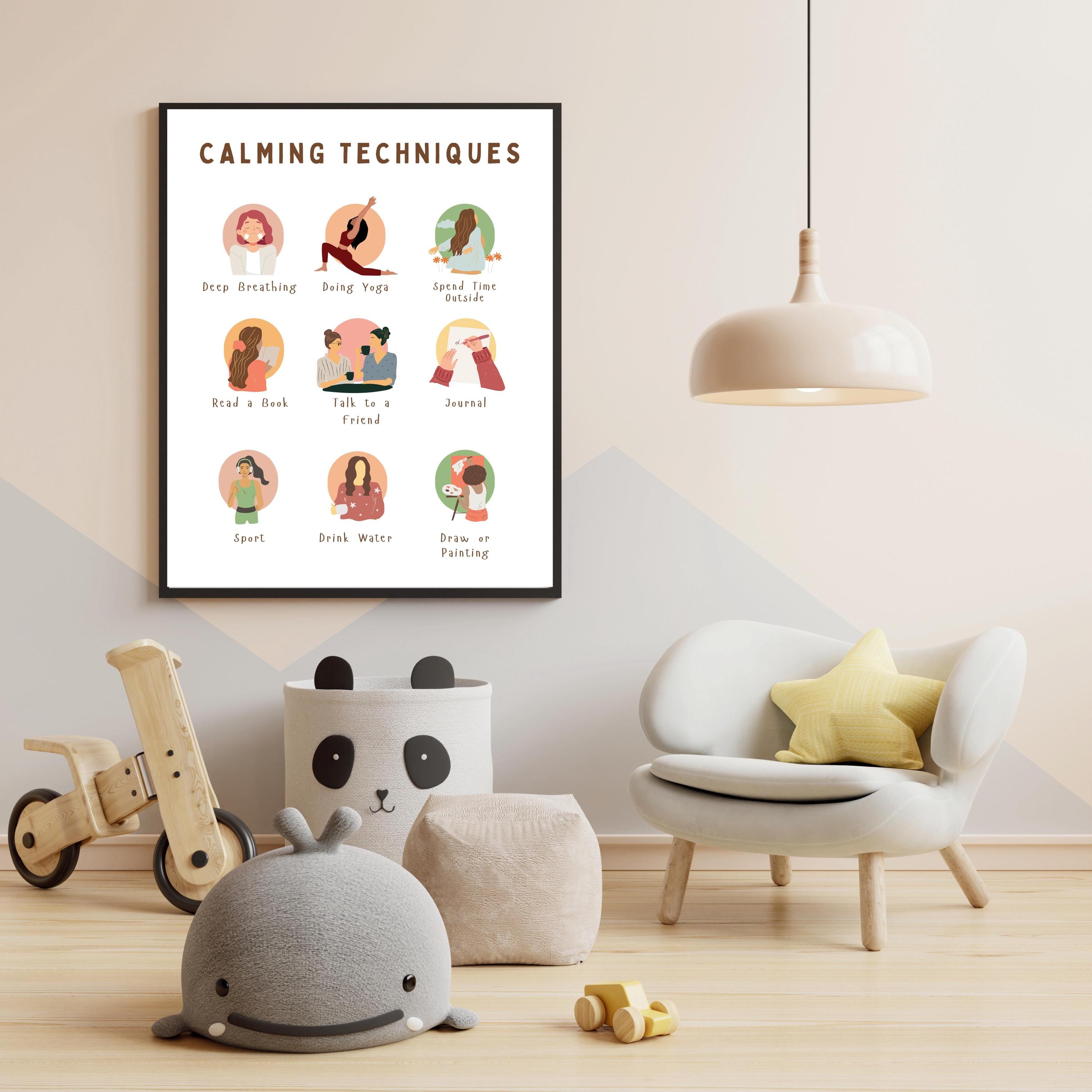 Calming Techniques Poster Printable Wall Art, Educational Prints, Wall ...