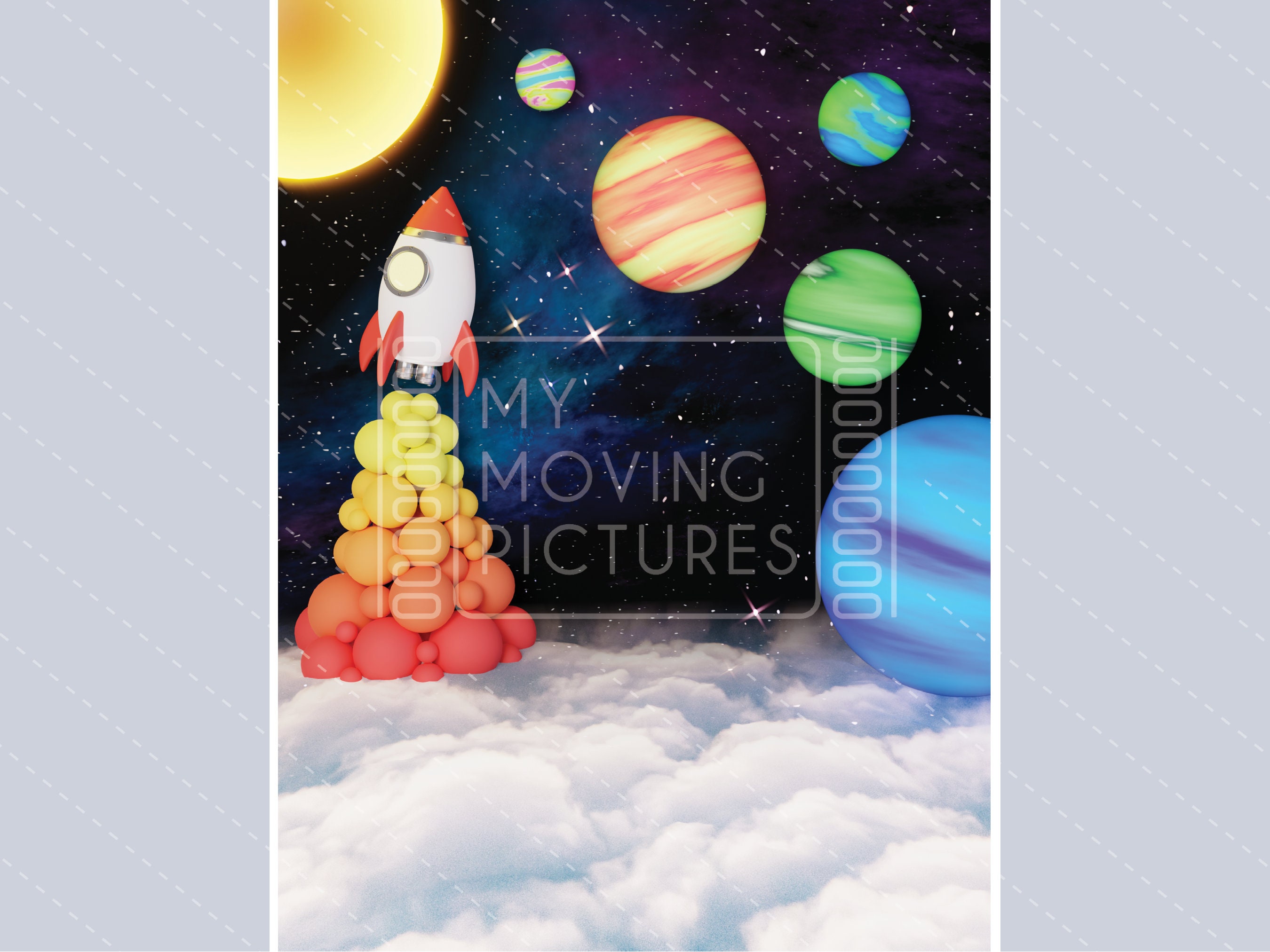 Animated Space Backdrop | Fun Planet Photography Background | Solar ...