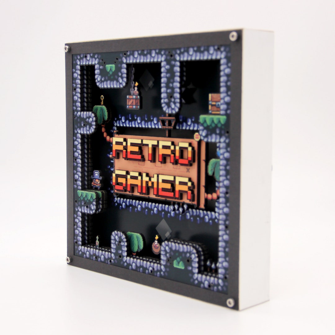 3D Gamer Cave 16bit Pixel Art Customisable Shadow Box - Etsy