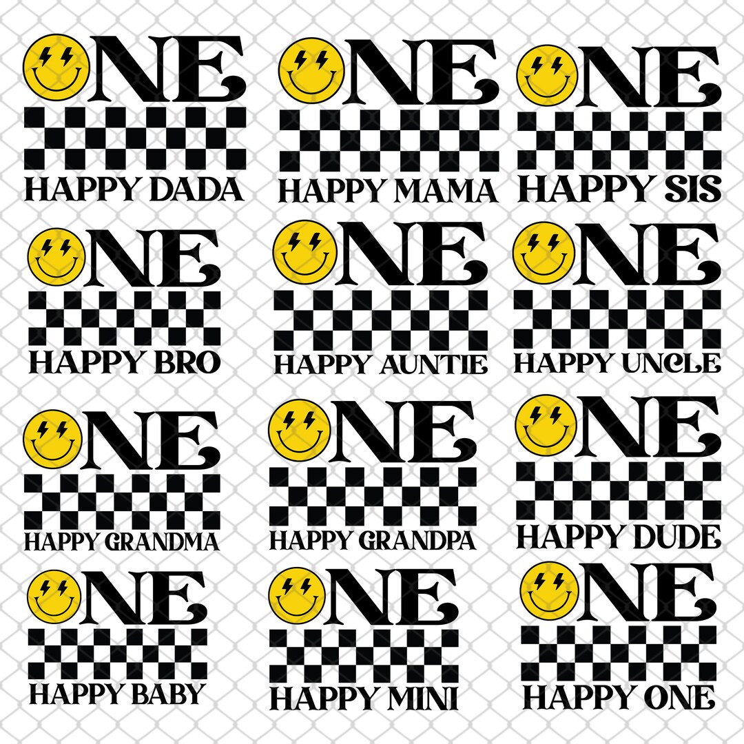 One Happy Dude Svg One Happy Dada Mama Png 1st Birthday Svg - Etsy