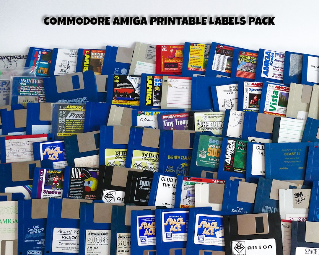 Commodore Amiga Printable Disk Labels Pack - Etsy