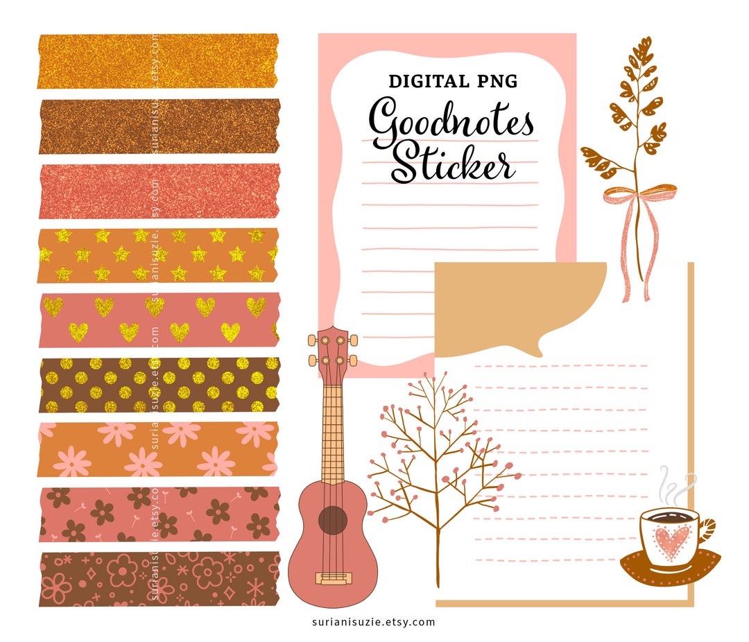 Digital Goodnotes Sticker Digital PNG, Planner, Journal, Scrapbook ...