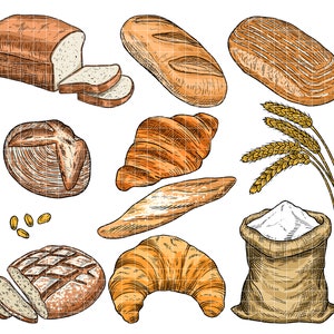Bread Clipart PNG, SVG, EPS Vector Graphics, Vector Graphic, Bakery ...