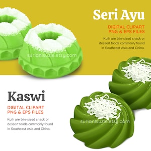 Kuih Traditional Malaysian Food Clipart, PNG, EPS Vector Graphics, Seri ...