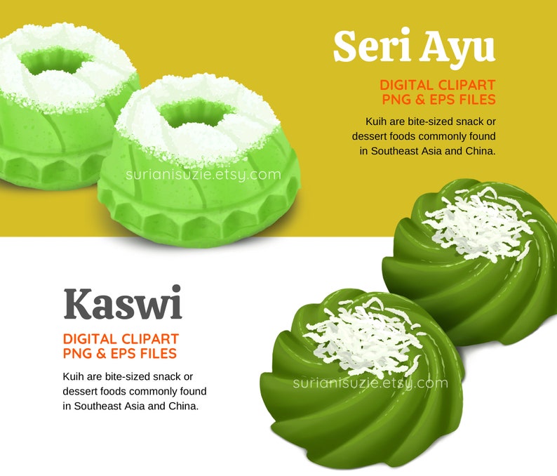 Kuih Traditional Malaysian Food Clipart, PNG, EPS Vector Graphics, Seri ...