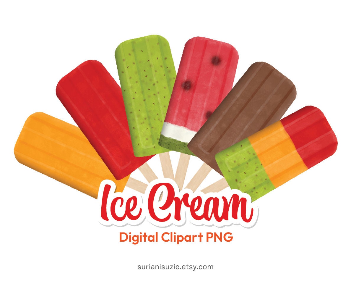 Ice Cream Clipart PNG, Summer Season Cliparts, Ice Pop Clip Art Sticker ...