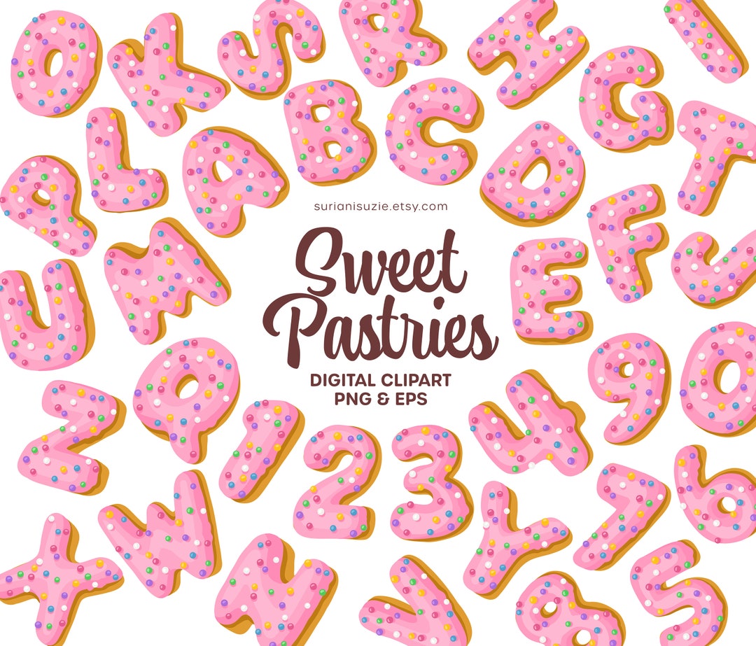 Biscuit Alphabet Clipart - PNG, EPS, SVG Vector Graphics & Craft ...