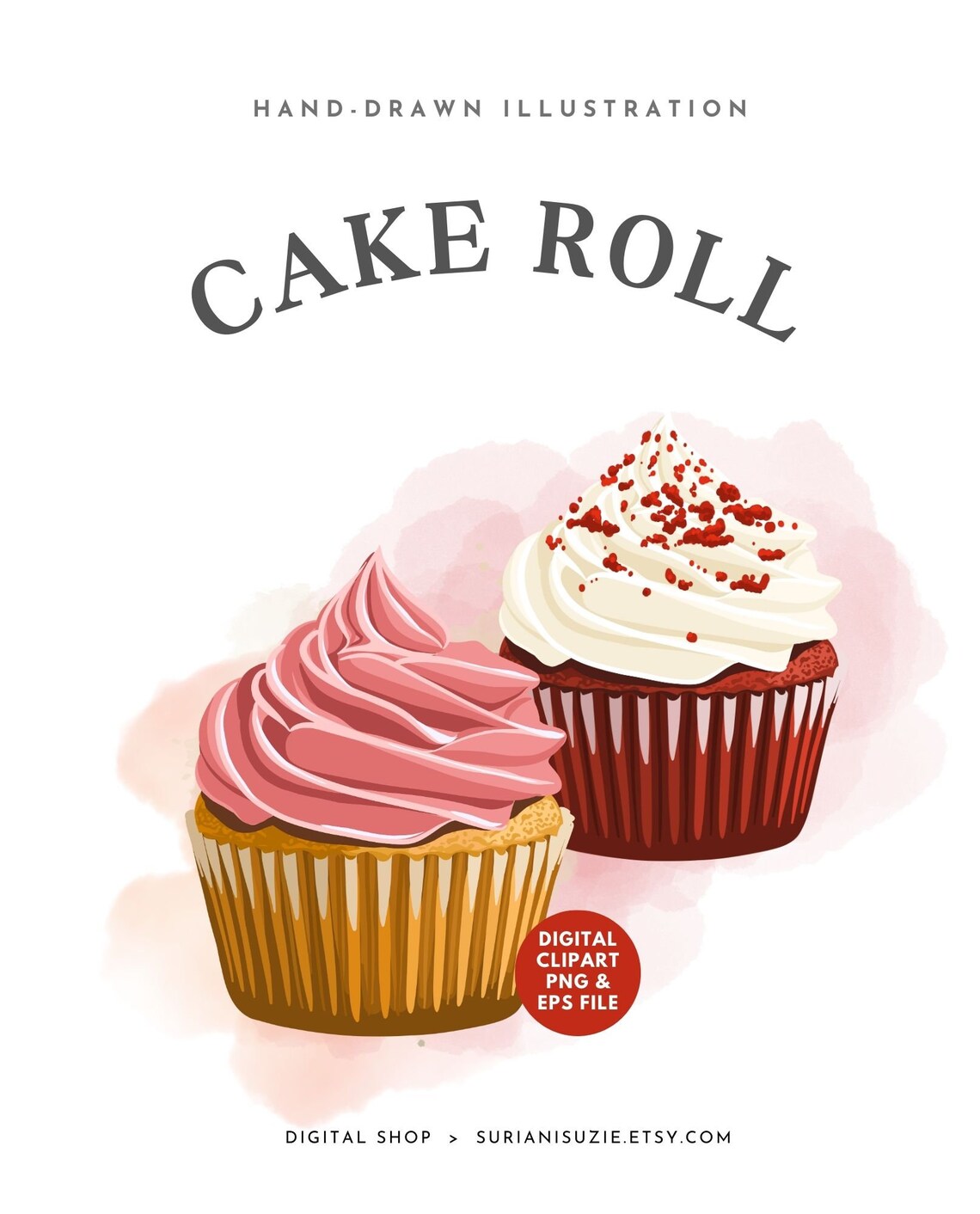 Cupcakes Clipart PNG and EPS, Digital Clip Art, Colorful Cakes, Planner ...