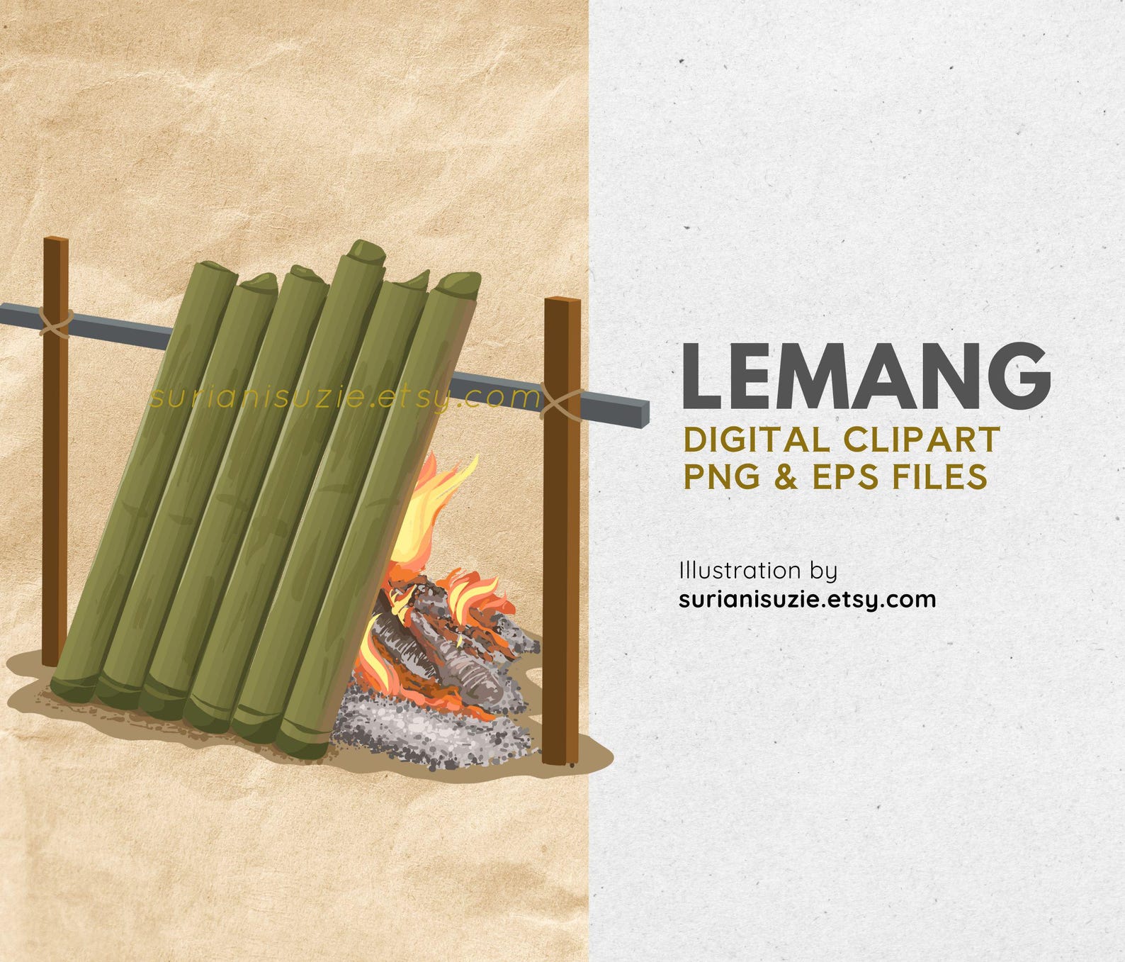 Lemang Food Clipart, Hari Raya Celebration, Malaysian, Singaporean ...